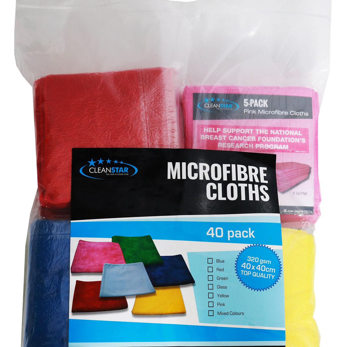 Micro Fibre Cloth - 40pk Mixed colours – Wholesale Cleanstar
